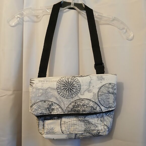 Hand Crafted | Bags | New Globe Compass Shoulder Bag Crossbody Purse ...